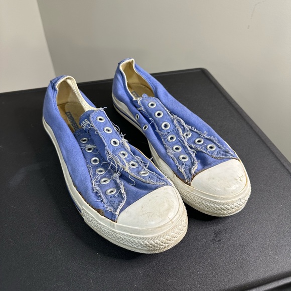 Converse | Shoes | Rare Vintage Converse Blue Slipon Distressed ...